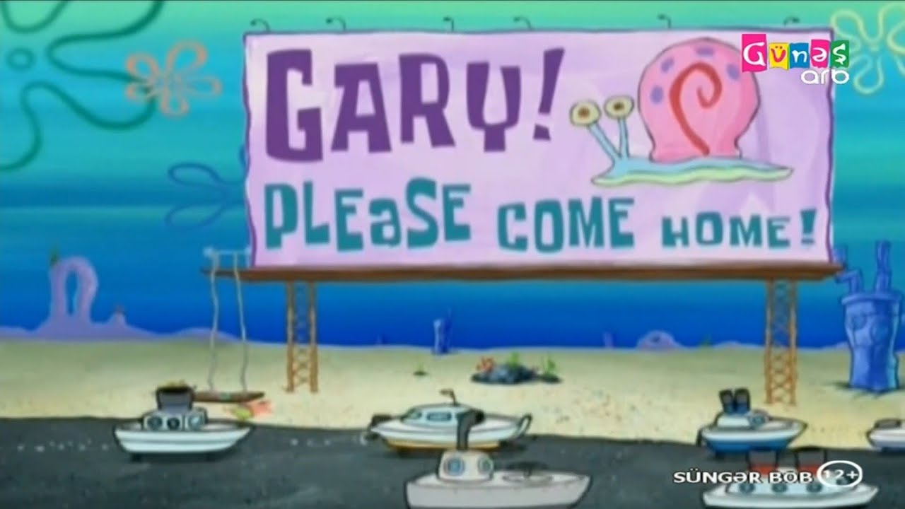 Spongebob Squarepants Gary Come Home Azerbaijani Kəpəz Tv Youtube