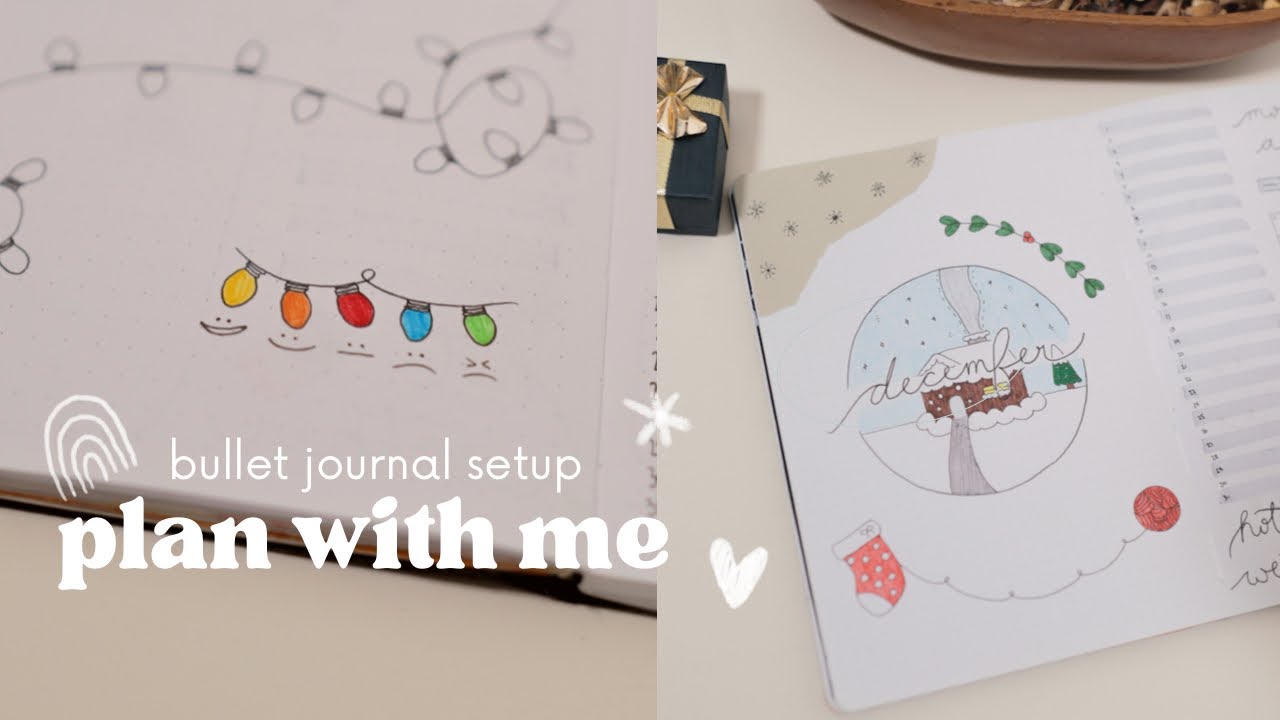 DECEMBER bullet journal 2022 ️ plan with me 🎄bujo setup w/ Christmas ...