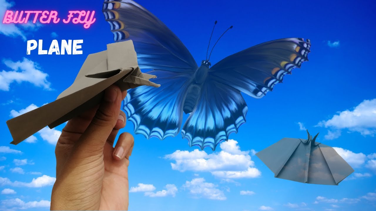 Butterfly Paper plane |How to make Easy Butterfly Paper plane | Easy ...