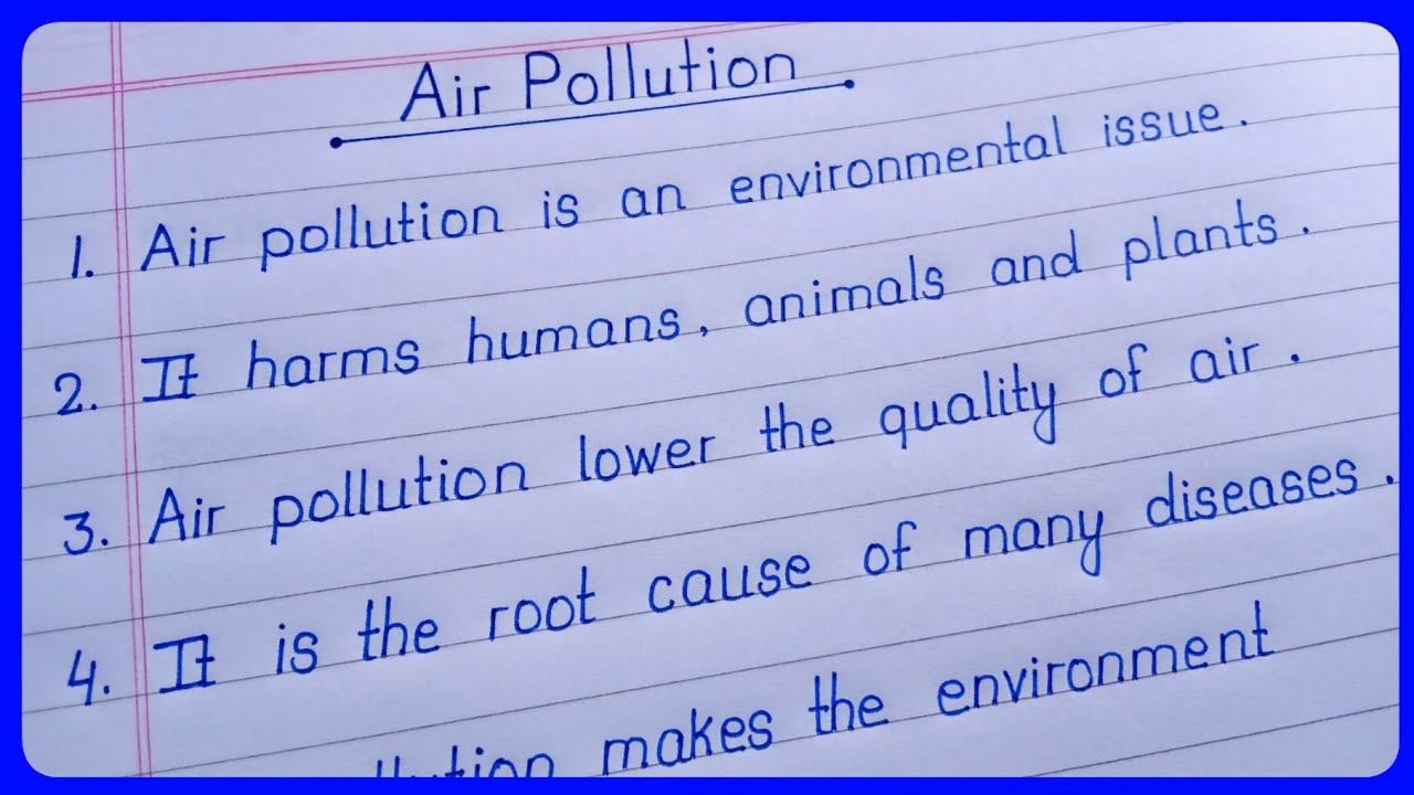 10 Lines Essay on Air Pollution in English || Air Pollution Essay ...