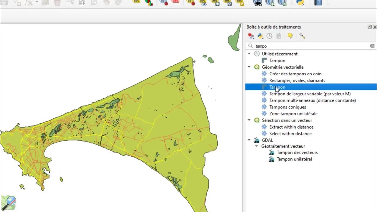 QGIS - Module 4 (5/7) : Créer une Zone tampon couche de point et ligne ...