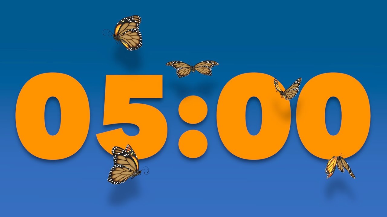 5 Minute Timer: Butterflies - YouTube