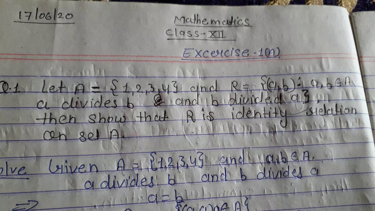 Exercise- 1(A) Question no - 1 - YouTube