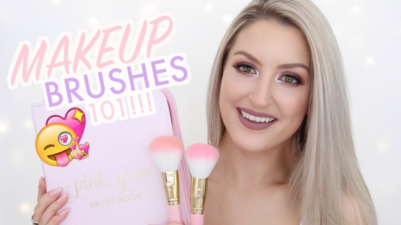MAKEUP BRUSHES 101 | SLMISSGLAM | Pink Glam Brush Book | - YouTube