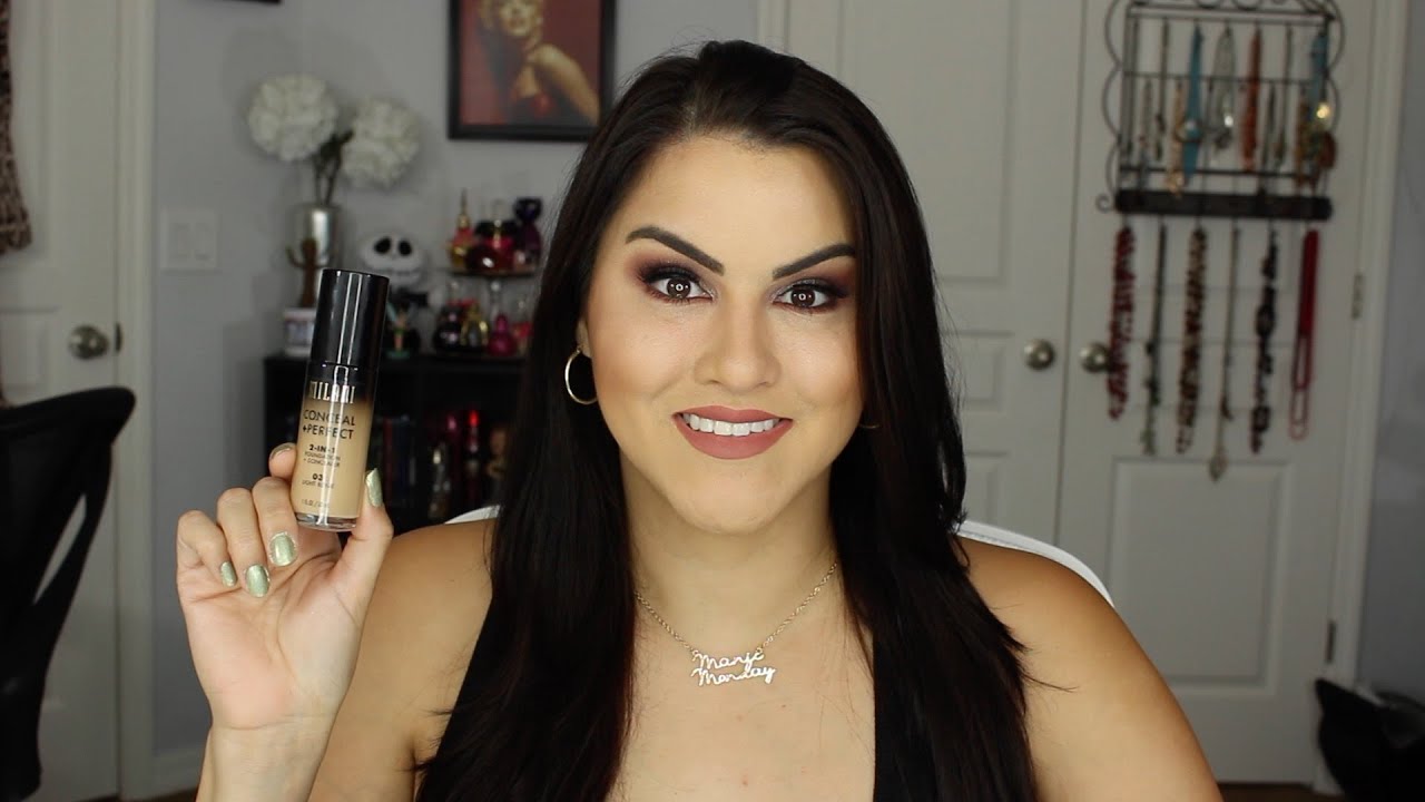 Review and Demo Milani 2 in 1 Foundation - YouTube