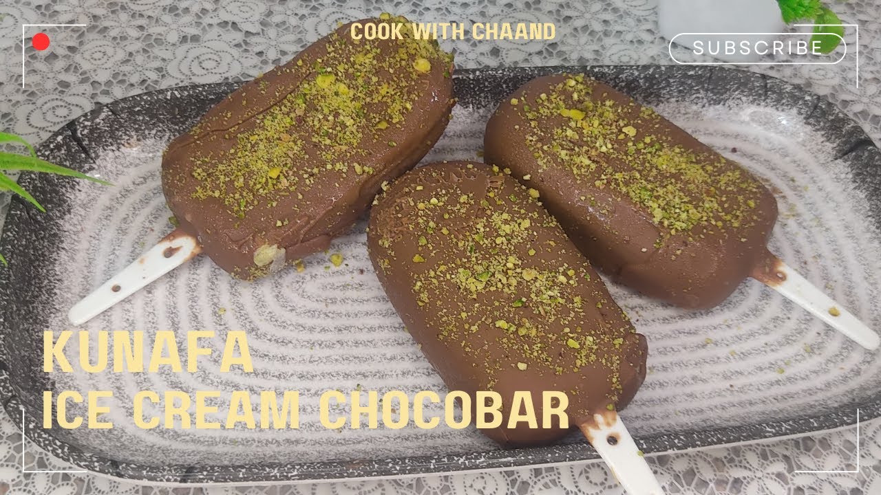 VIRAL KUNAFA ICE CREAM CHOCOBAR RECIPE🍦🍫 - YouTube