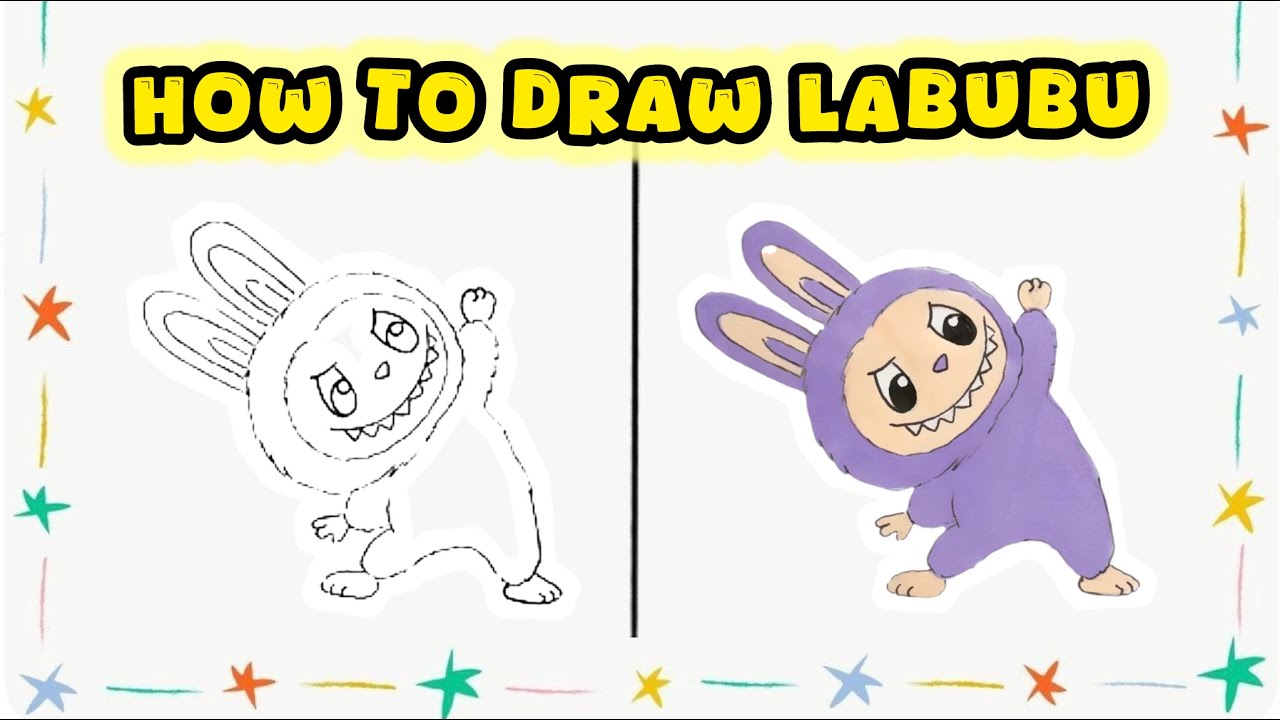How to Draw Labubu Monster Step by Step – Colorful Drawing Guide - YouTube