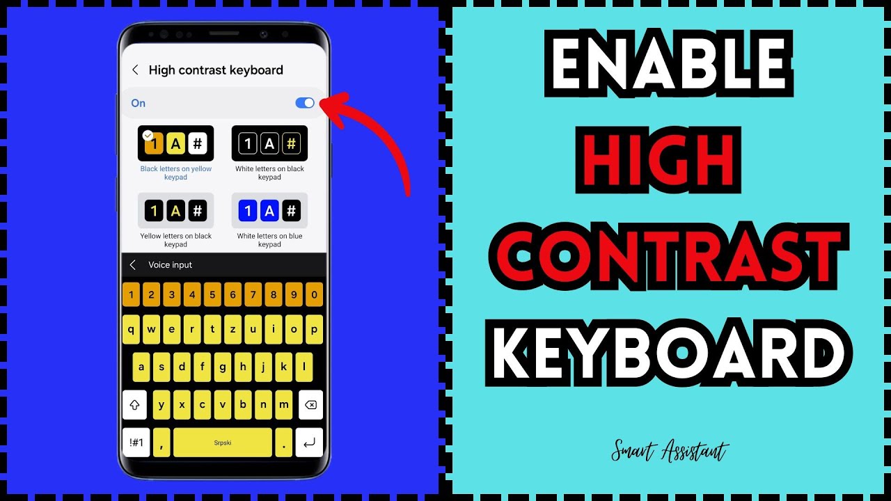 How to Enable High Contrast Keyboard on Samsung Galaxy (2024) - YouTube