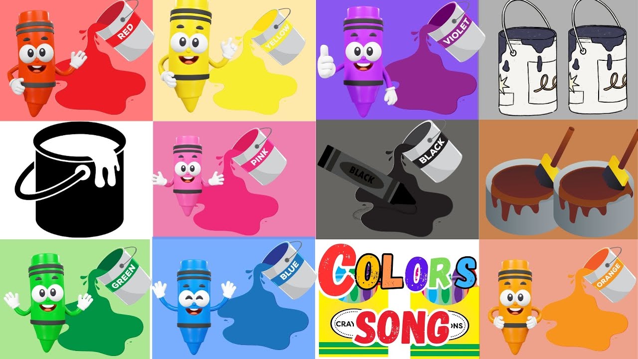 The Colors Song | Learn the Colors / Colours | Nursery Rhymes For Kids ...