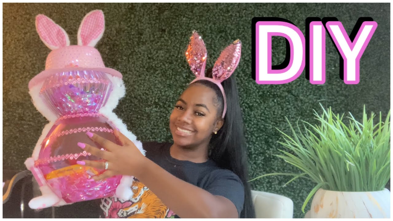 TRENDING DOLLAR TREE DIY EASTER BUNNY PROJECT - YouTube