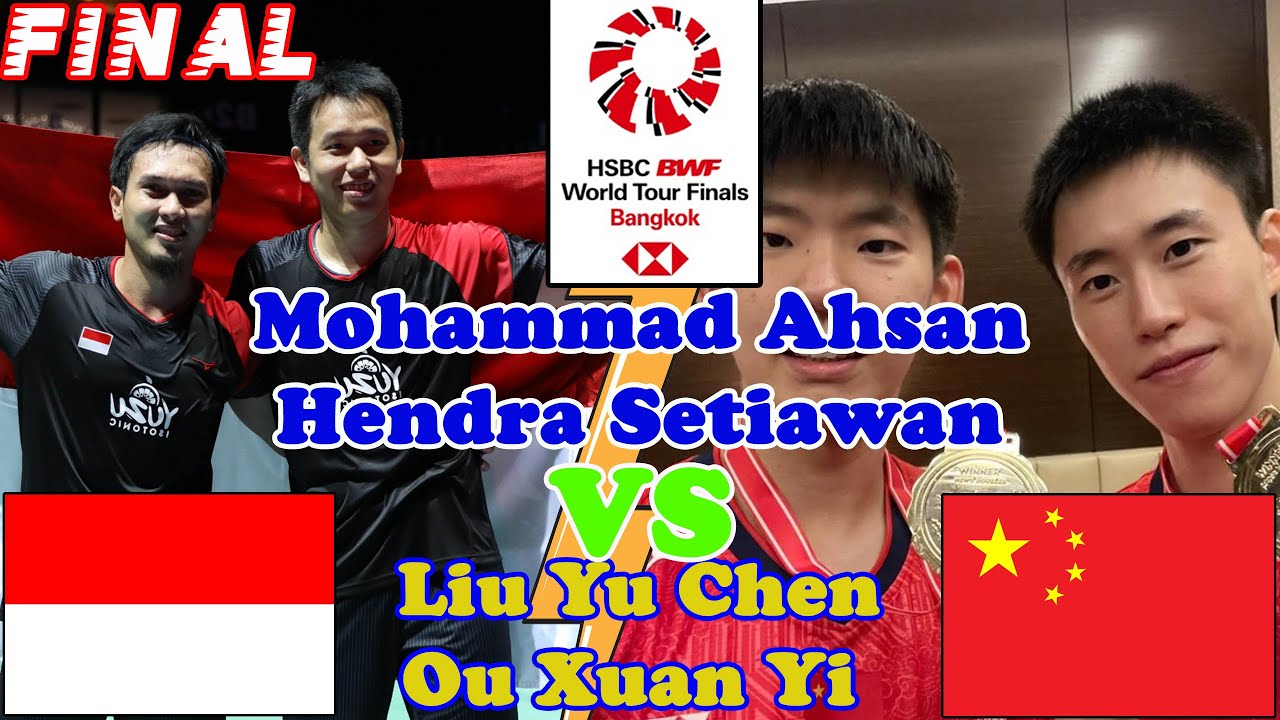 FINAL M Ahsan_Hendra Setiawan vs Liu Yu Chen_Ou Xuan Yi - Badminton BWF World Tour Finals 2022 ...