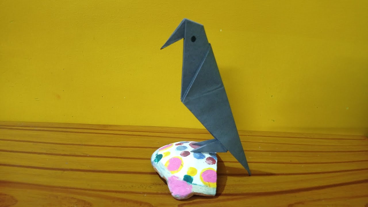 How to Make A Paper Crow ||| Origami Paper Crow ||| - YouTube