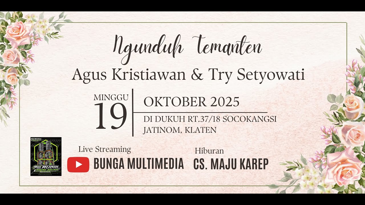 #live Boyong Temanten Agus & Try // Dukuh B Socokangsi Jatinom Klaten ...