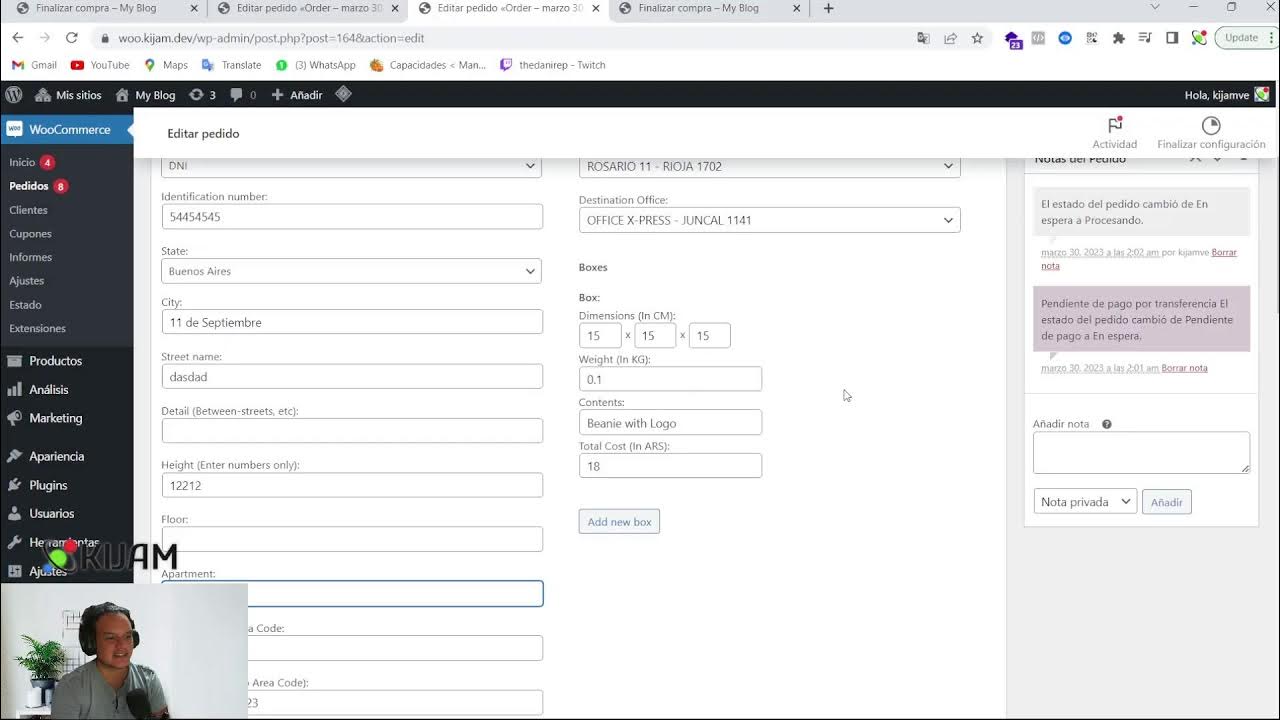 Creando plugin de Logística para 🛑WooCommerce + WordPress🛑 - PHP / JavaScript / MySQL / API Rest ...