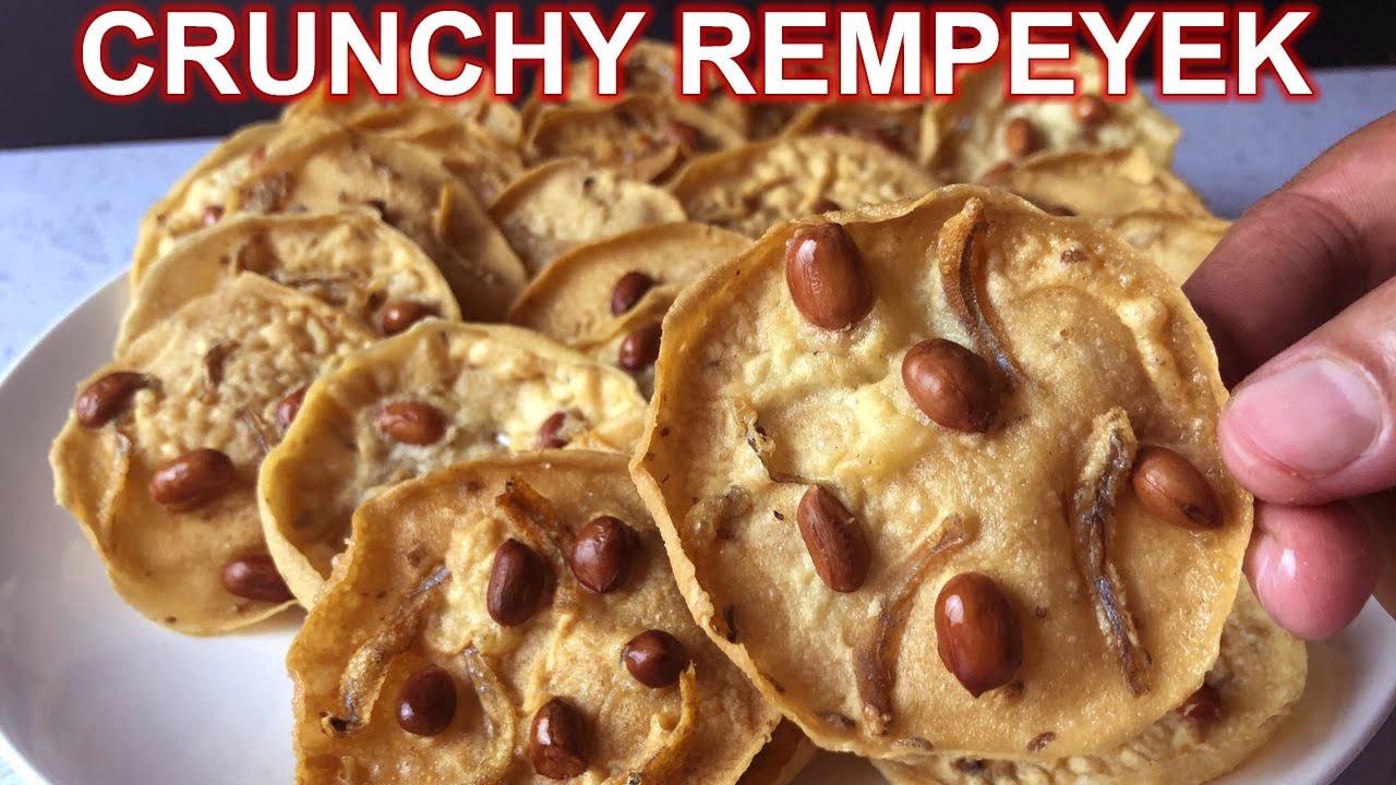 CRISPY AND CRUNCHY REMPEYEK (PEANUT CRACKERS) RECIPE | REMPEYEK KACANG ...