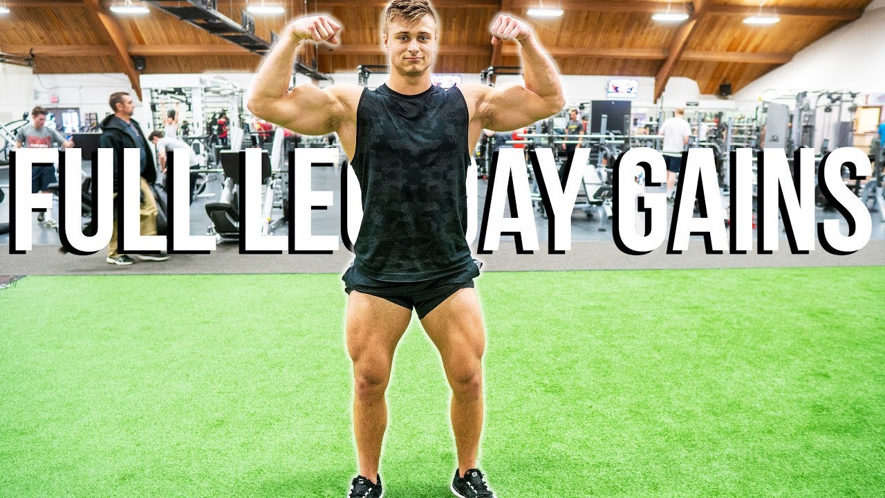 LEG DAY GAINS | 1st Cardio Session & Alphalete Drop - YouTube