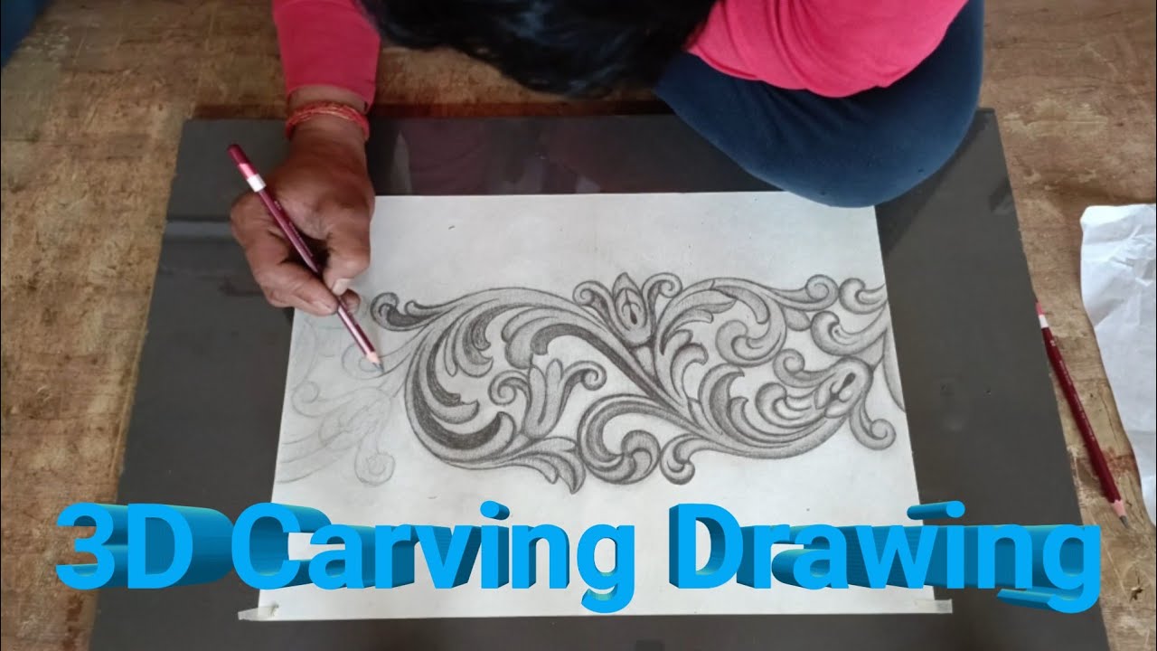 How To 3D Carving Drawing, Carving Drawing Kaise karen #drawing # ...