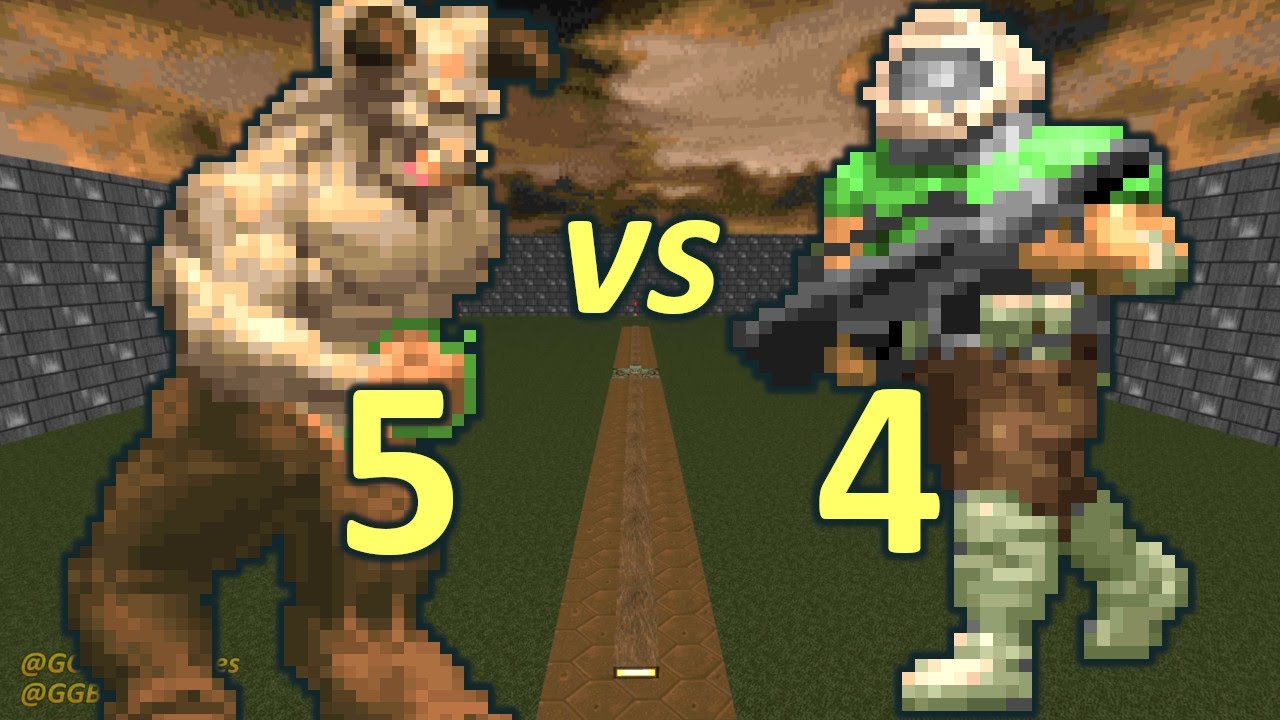 5 Hell Knights vs 4 Doomguys - Doom II Co-op Simulation - Doom Retro ...