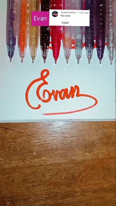 stylish name | Evan | sk cursive art | how to make a stylish name ...
