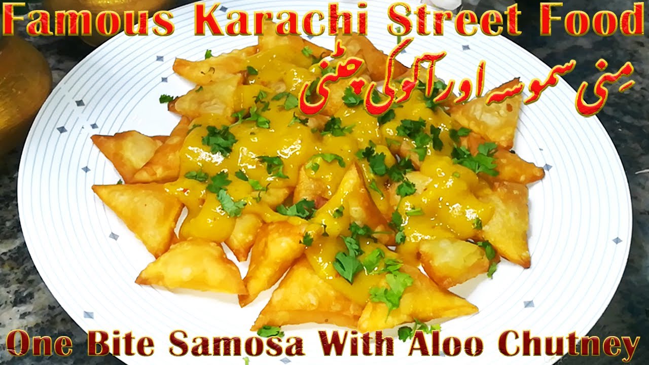 Mini Samosa With Aloo Ki Chutney | Famous Karachi Street Style Mini ...