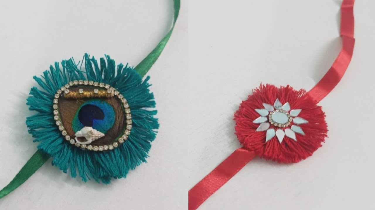 2 Easy & Beautiful Handmade Rakhi|Handmade Rakhi|How To Make Rakhi At ...