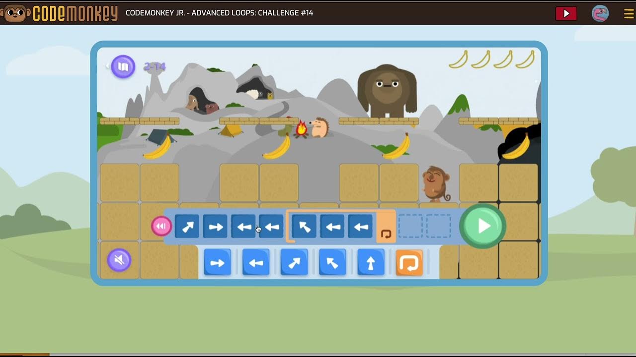 CodeMonkey Jr Advanced Loops 14 (3 star) - YouTube