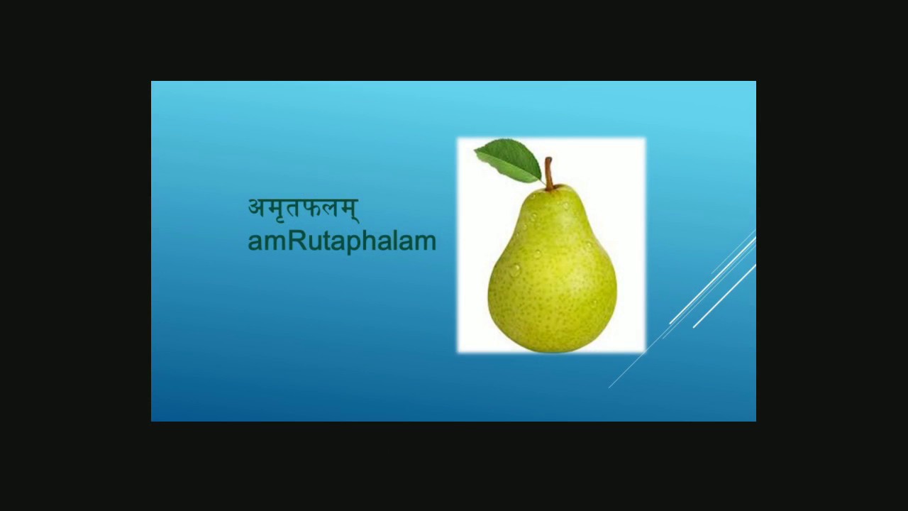 Fruit Names In Sanskrit YouTube Fruit Names In Sanskrit YouTube