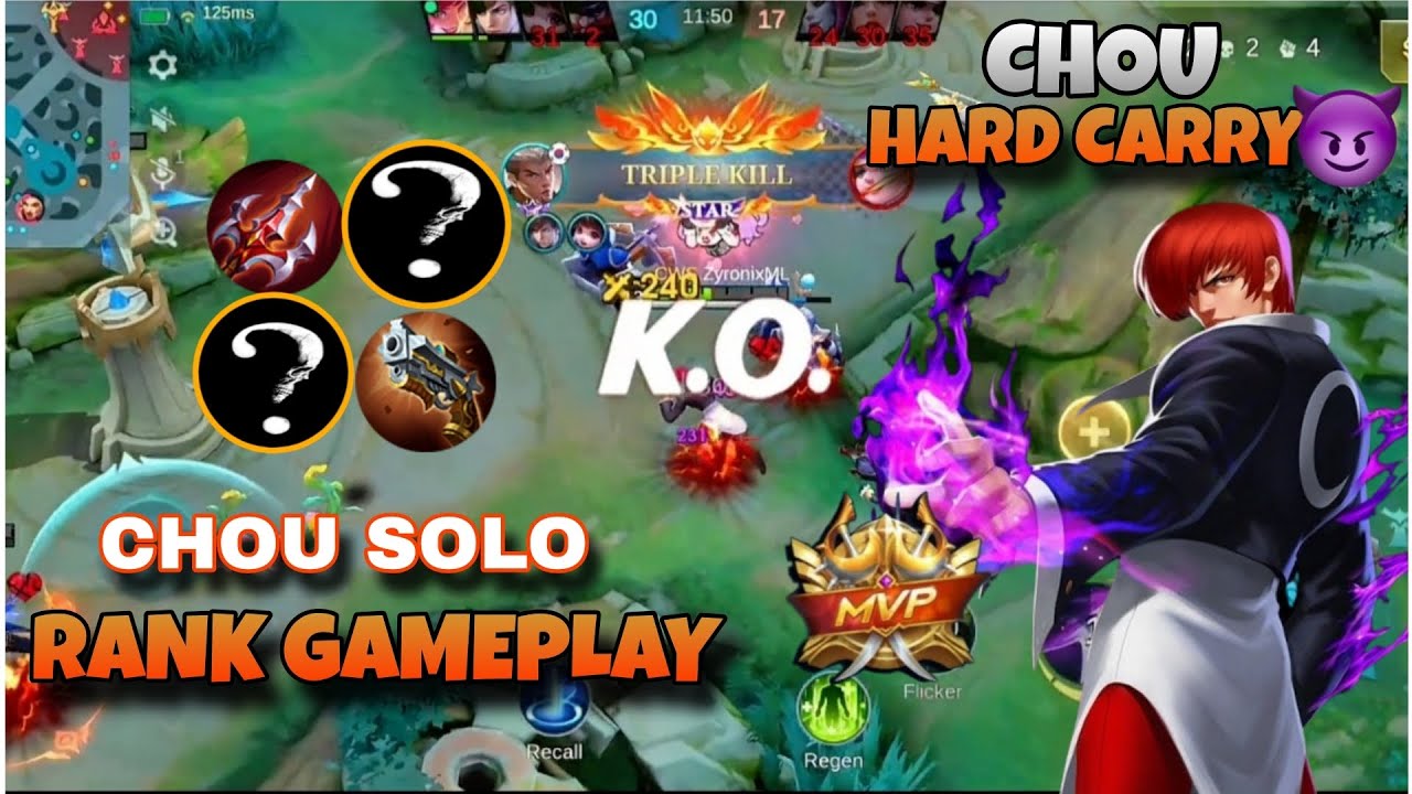 Chou Hard Carry Gameplay 😈 | Rank Match Full Game@ZyronixML - YouTube