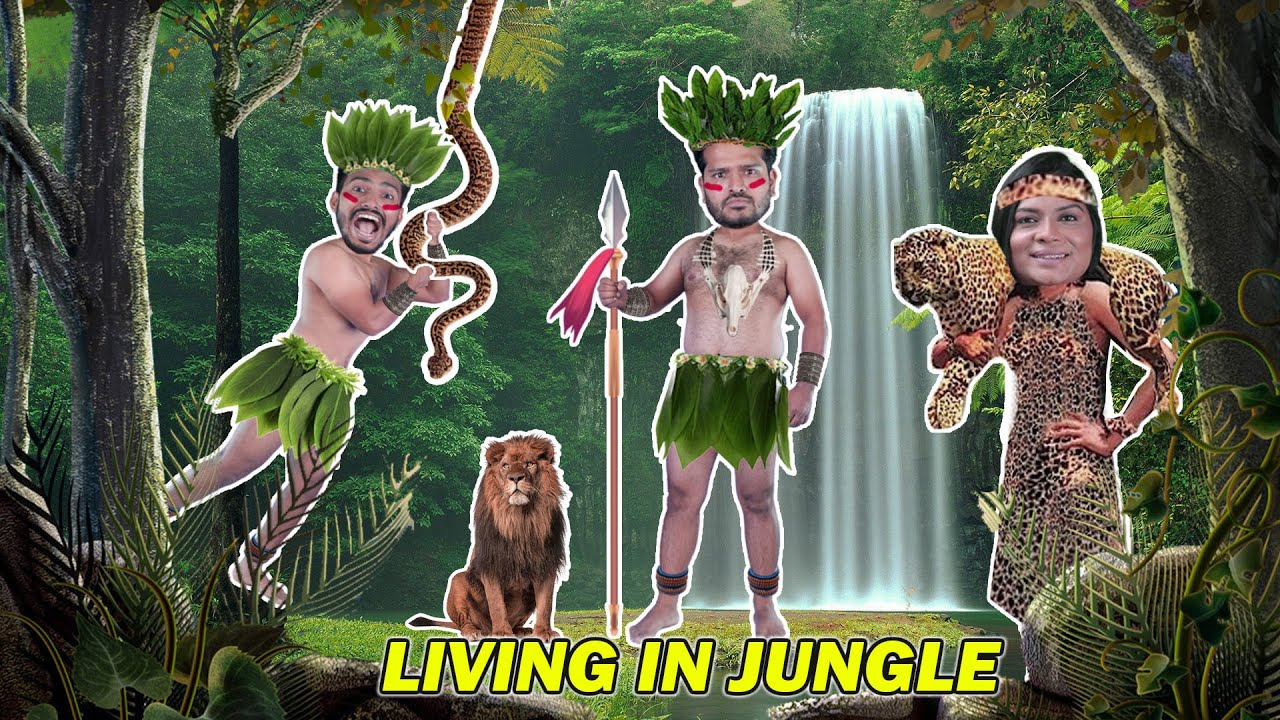 Living In Dangerous Forest 24 Hours | Living In Jungle Challenge ...