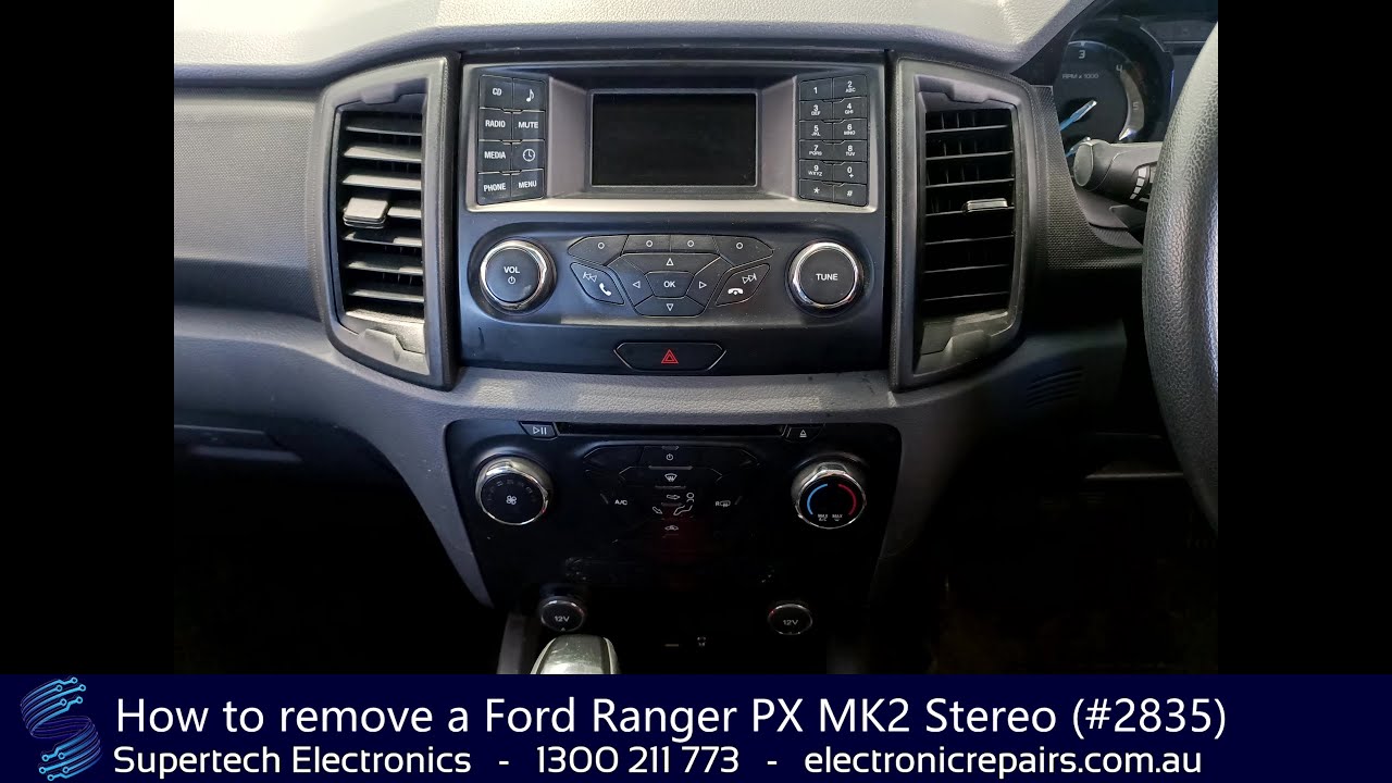 How to remove a Ford Ranger PX MK2 Stereo (#2835) - YouTube