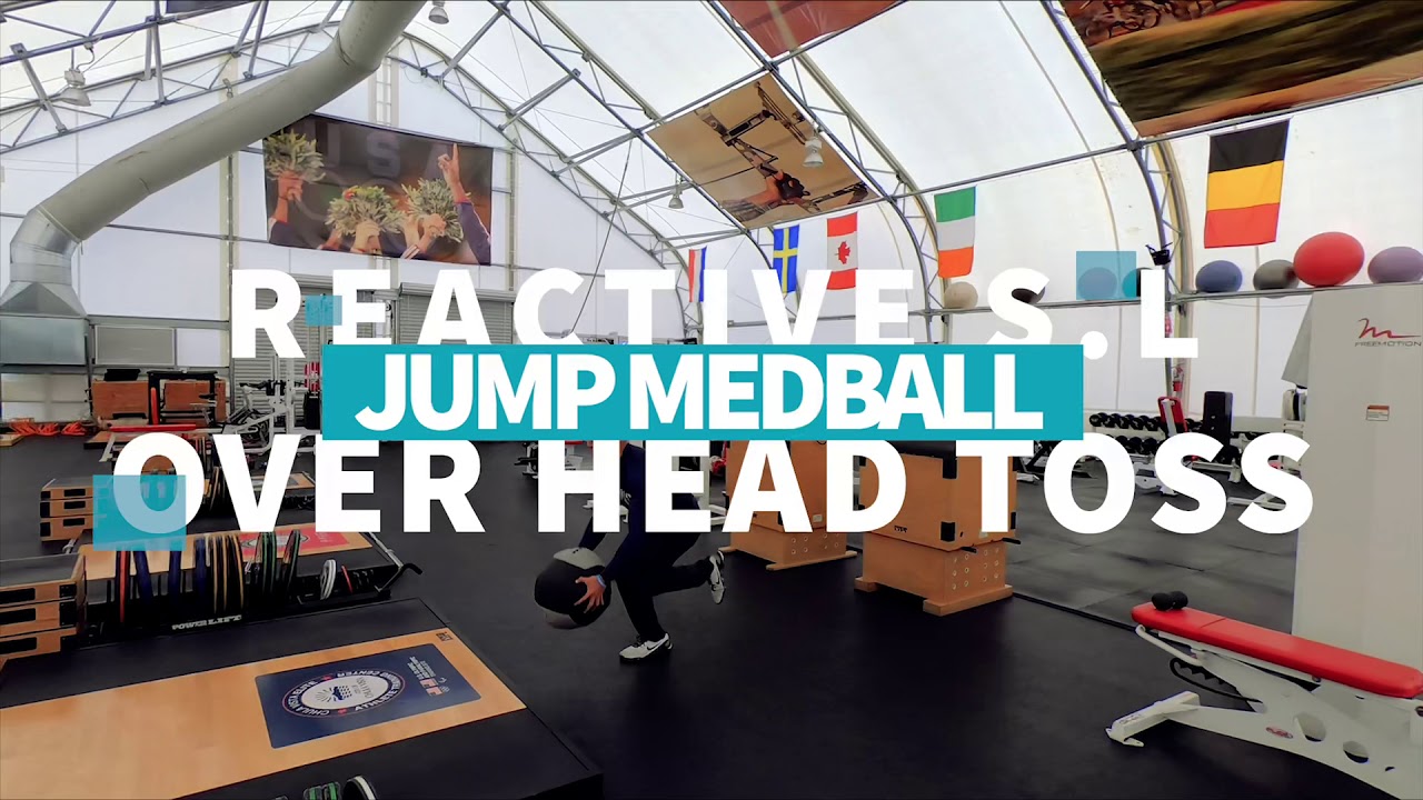 S.L reactive over head medball toss - YouTube