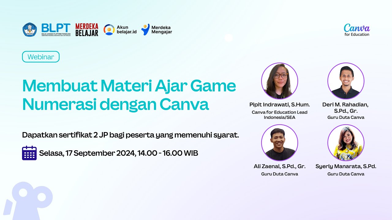 Webinar: Membuat Materi Ajar Game Numerasi dengan Canva - YouTube