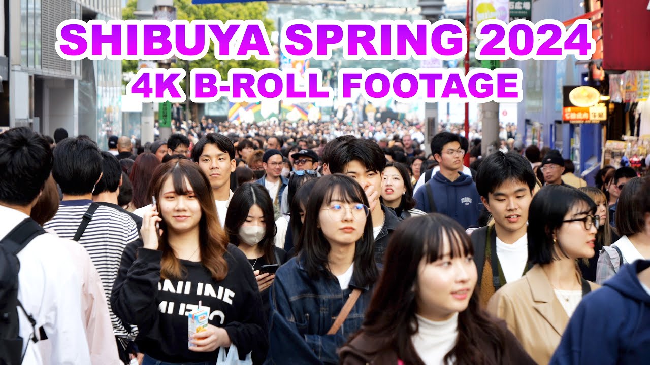 Tokyo, Shibuya - Spring 2024 (100 Gigabytes of 4K Footage) - YouTube