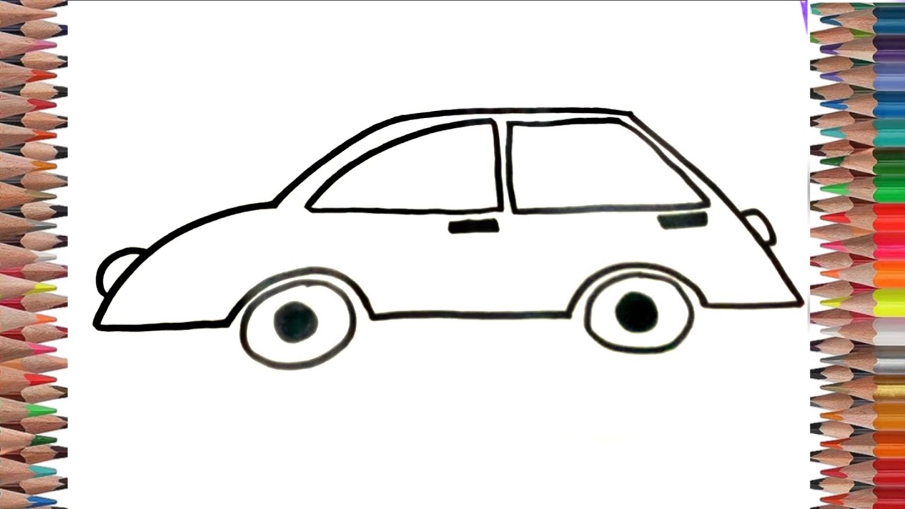 How to draw a cute car || easy car 🚙 drawing for kids || step by step ...