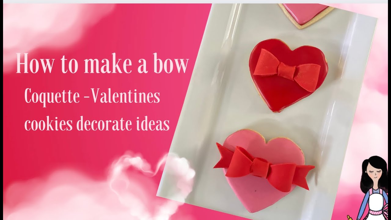 Coquette bow- Valentines decorated cookies ideas-#coquetteaesthetic # ...