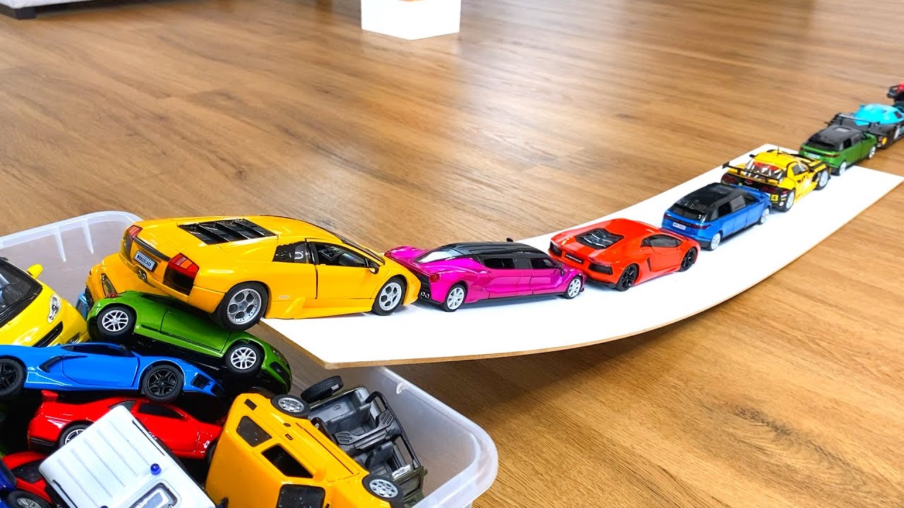 Various Diecast Model Cars Moving Down On Slider #12 - YouTube