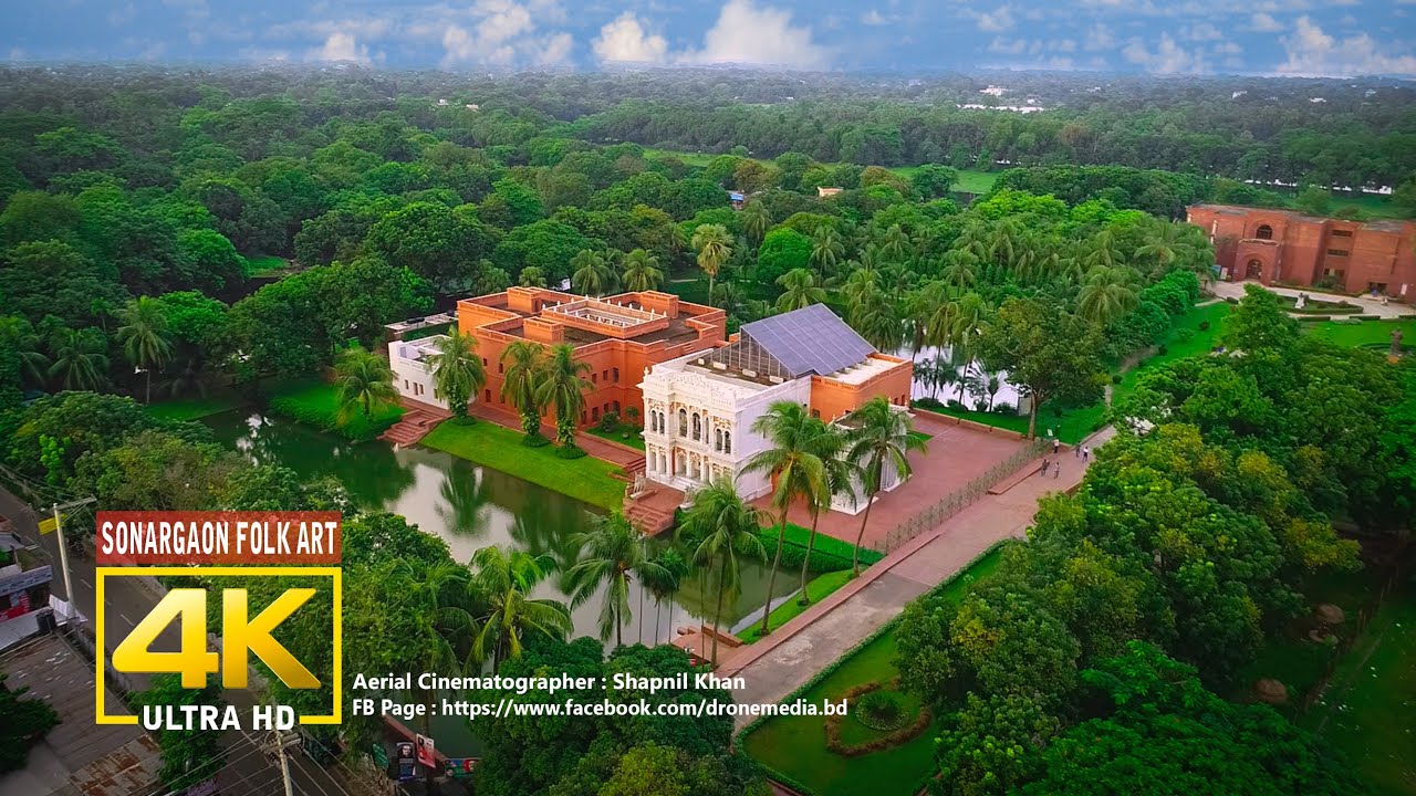Sonargaon Folk Art & Craft Museum Narayanganj Bird's Eye View 4K Drone ...
