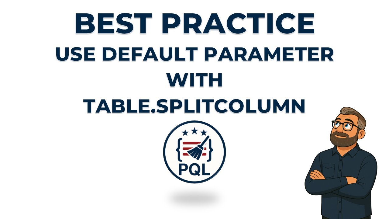 Best Practice: Use Default Parameter with Table.SplitColumn - YouTube