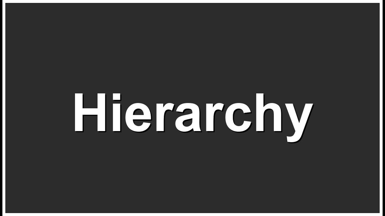 How to Pronounce Hierarchy – Say it Correctly! - YouTube