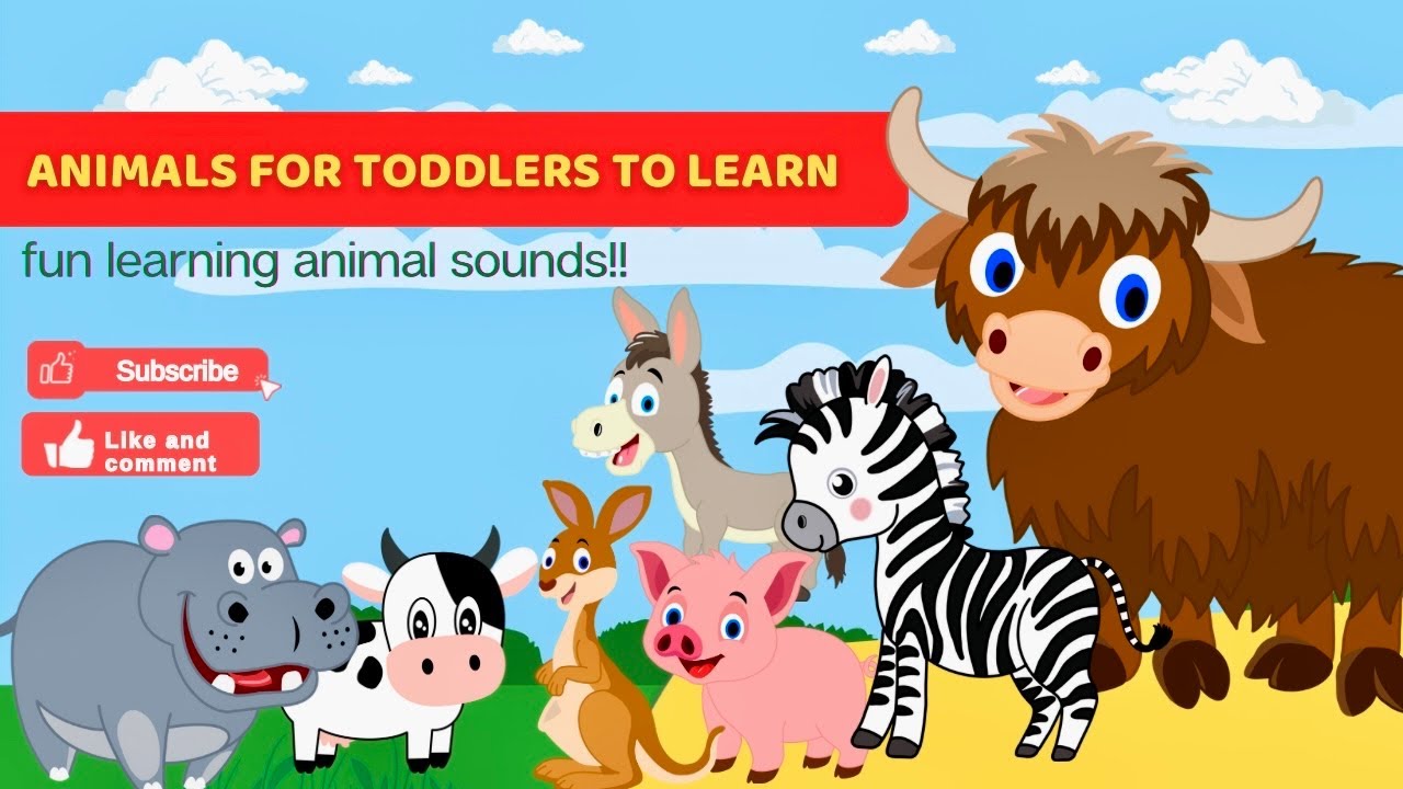 Animals for toddlers to learn - fun learning animal sounds!! - YouTube