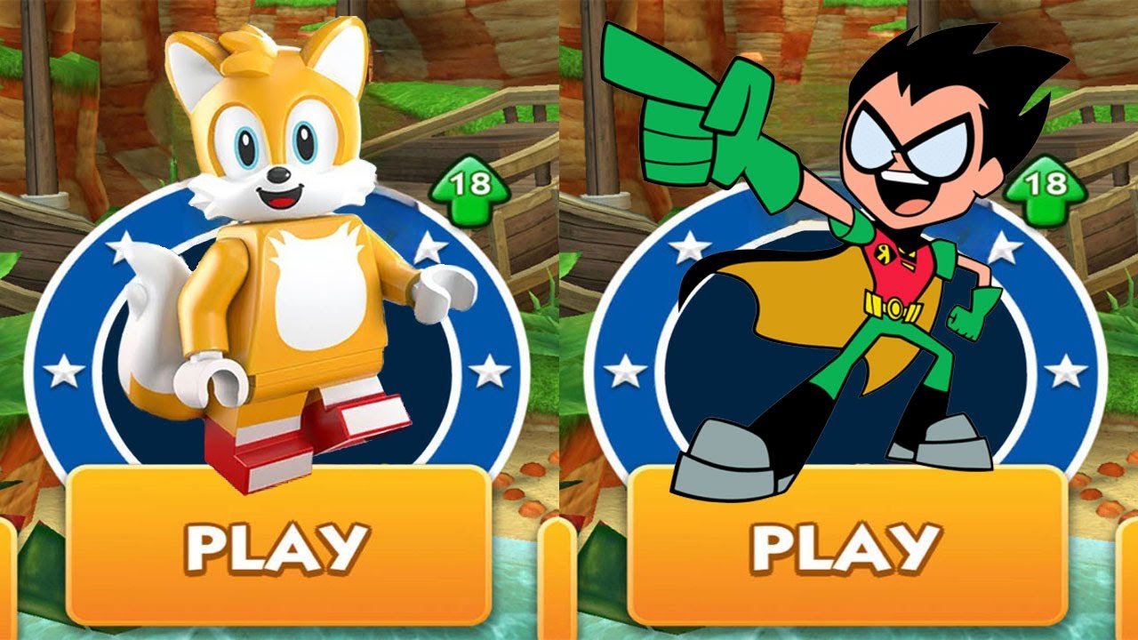 Lego Tails vs Robin from Teen Titans Go Run vs All Bosses Zazz Eggman ...