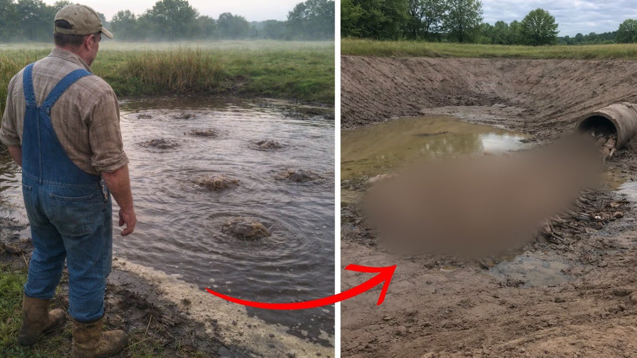 Farmer’s Pond Turned Into Boiling Sludge Overnight, Drained it and ...
