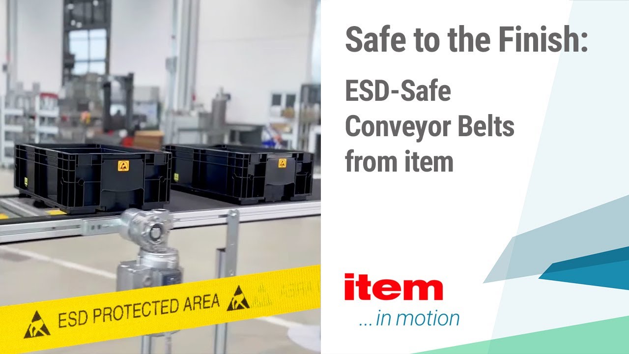 Safe to the Finish: ESD-Safe Conveyor Belts from item - YouTube