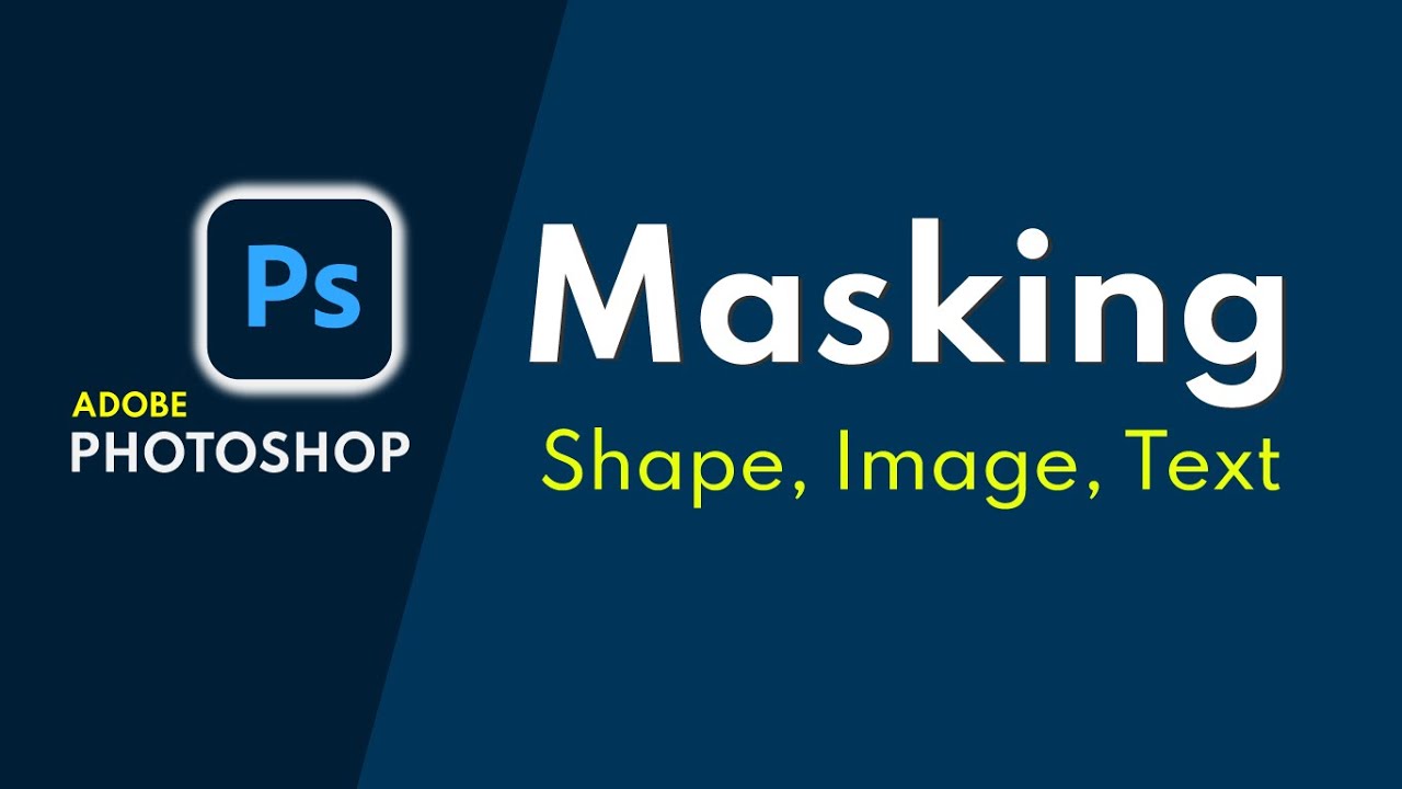Image, Shape, Text Masking on Adobe Photoshop | Tips IT - YouTube