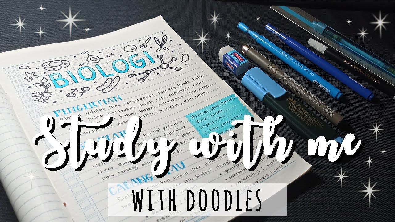 STUDY WITH ME | with Doodles | membuat catatan a la studygram - YouTube