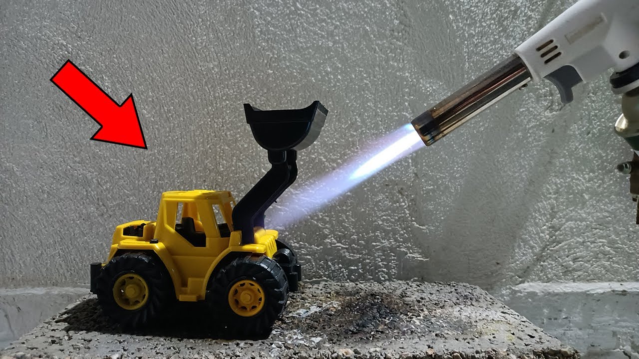 EXPERIMENT : LOADER VS GAS TORCH FLAME - YouTube