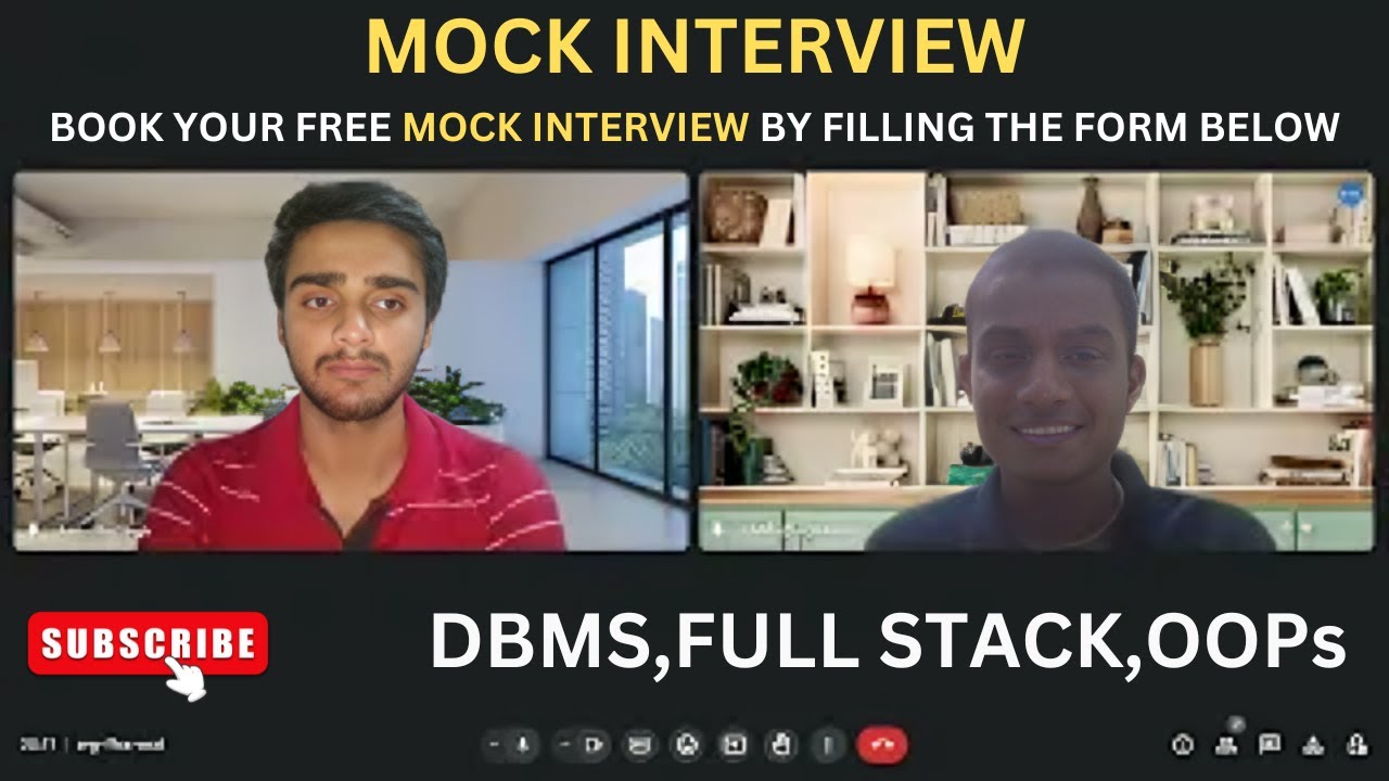 Mock Interview | DBMS | OOPs | ReactJs | NodeJs | ExpressJs | Javascript Project Discussion ...