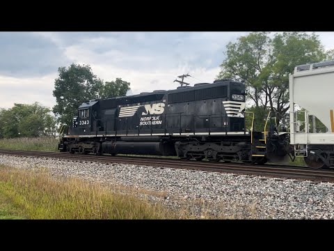 NS 3343 Leads NS B73 West Past Pardee Rd. in Taylor, MI on 9/17/23 - YouTube