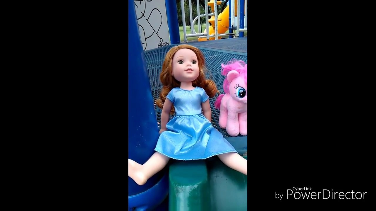 Beanie Boos and Pinky Pie Slide Down Slides at the park - YouTube
