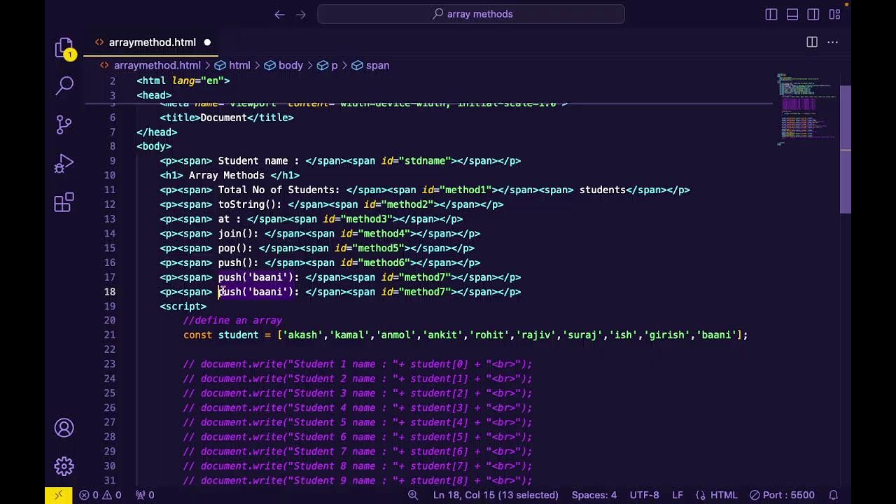 Javascript Session 6 Recap Array And Array Methods Youtube 